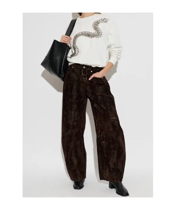 ALLSAINTS Snake Embroidered Crew Sweatshirt