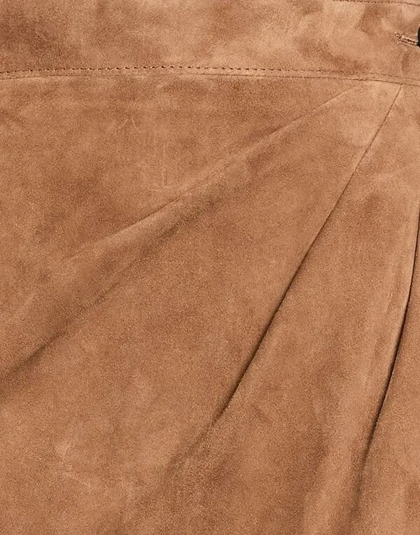 Max Mara Solidcolor Suede Skirt