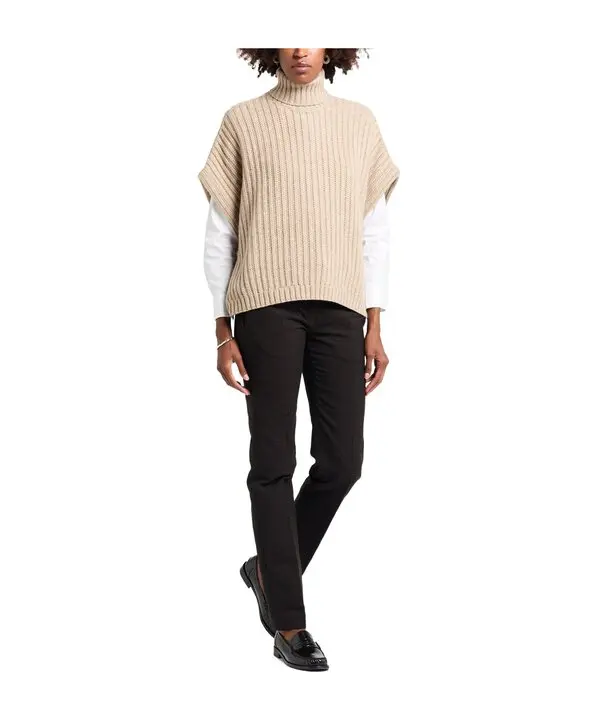 Brunello Cucinelli Mediumweight Cashmere Shortsleeve Turtleneck Sweater