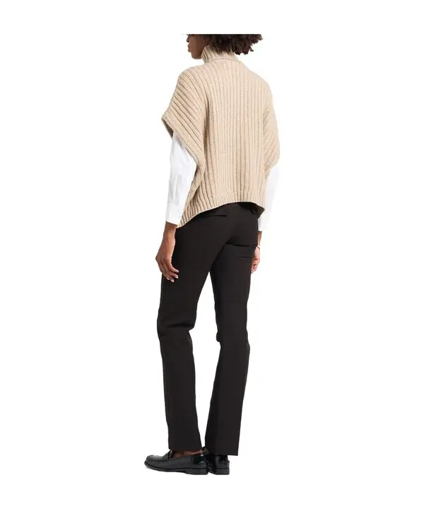 Brunello Cucinelli Mediumweight Cashmere Shortsleeve Turtleneck Sweater