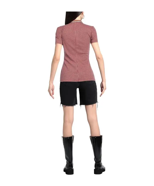 Marni Plaid Shortsleeve Top