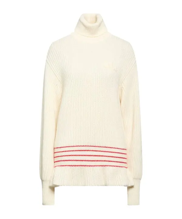 Chloé Two-tone Paneled Knit Turtleneck Sweater - Ivory