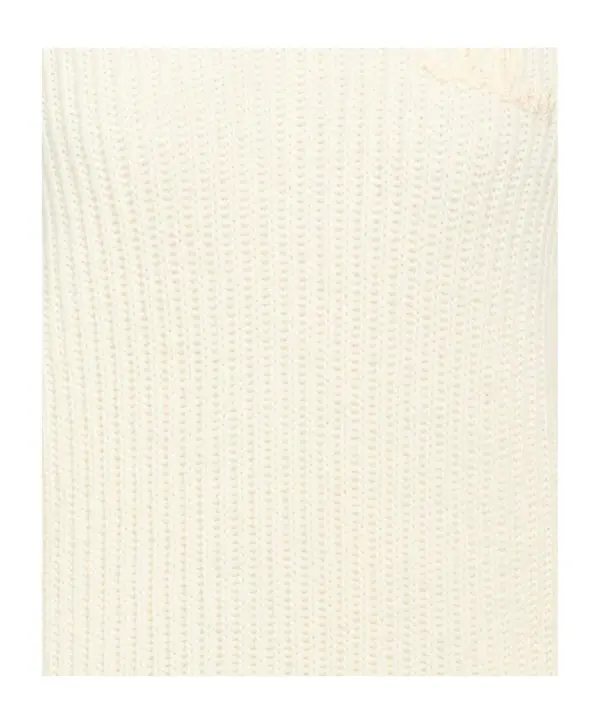 Chloé Two-tone Paneled Knit Turtleneck Sweater - Ivory
