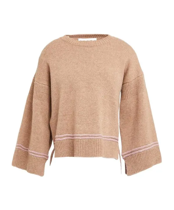 Marni Twotone Wool Shortsleeve Knit Sweater