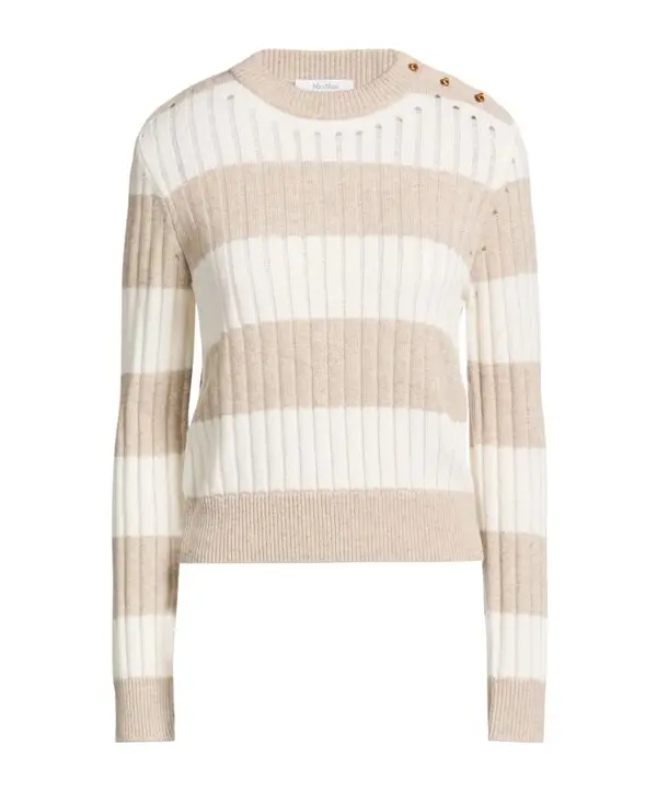 Max Mara Striped Long-sleeved Knitted Sweater