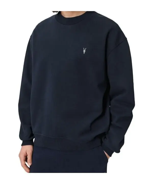 ALLSAINTS Long-sleeved Crew Neck Sweatshirt - Sapphire Blue