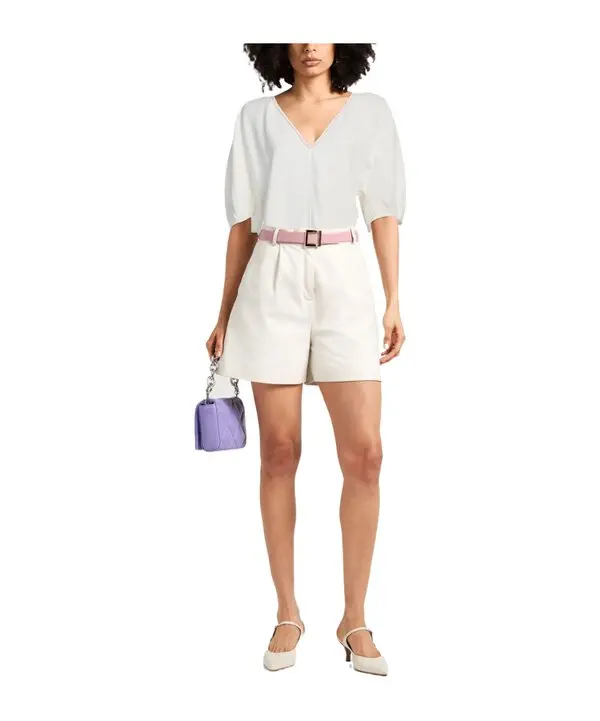 Marni Minimalist Solidcolor Shortsleeve Top