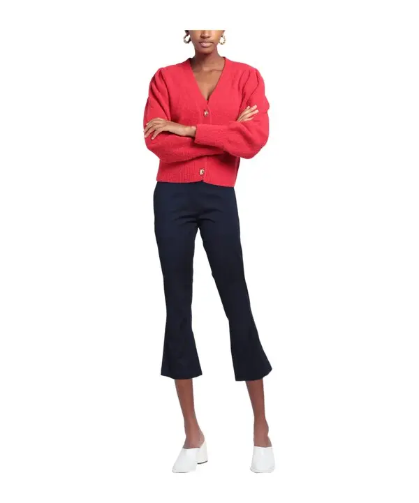 Marni Minimalist Stretch Flare Cropped Pants