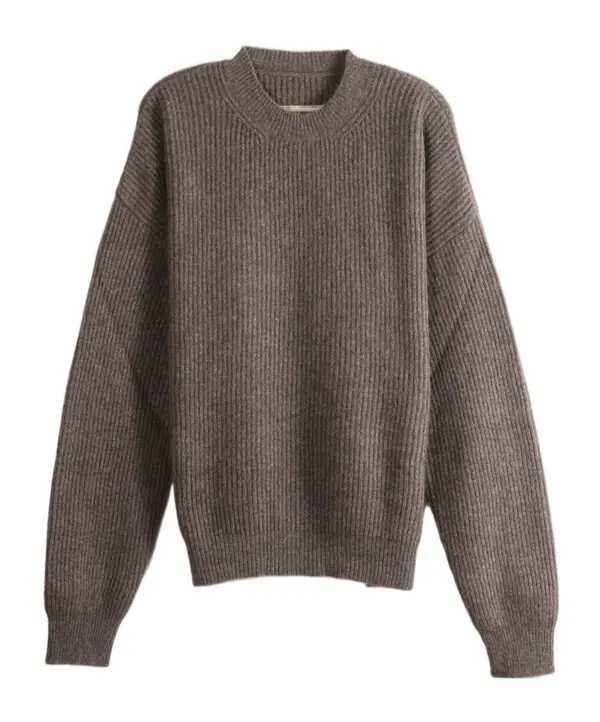 UMA WANG Long-sleeve Crew-neck Sweater - Brown
