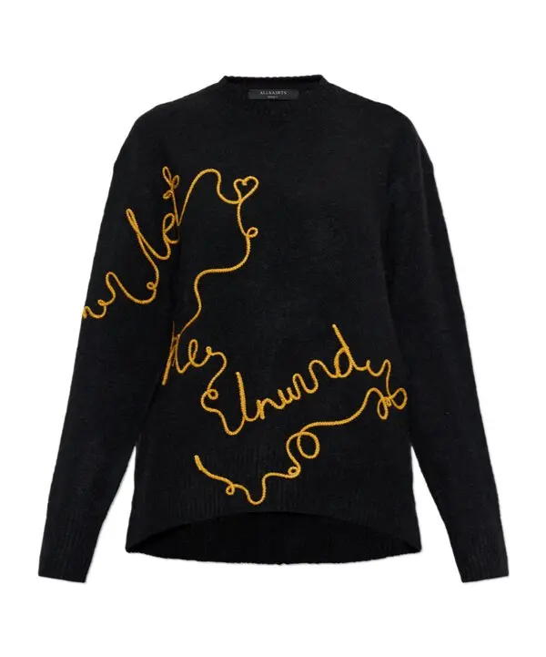 ALLSAINTS Embroidered Crew Neck Sweater
