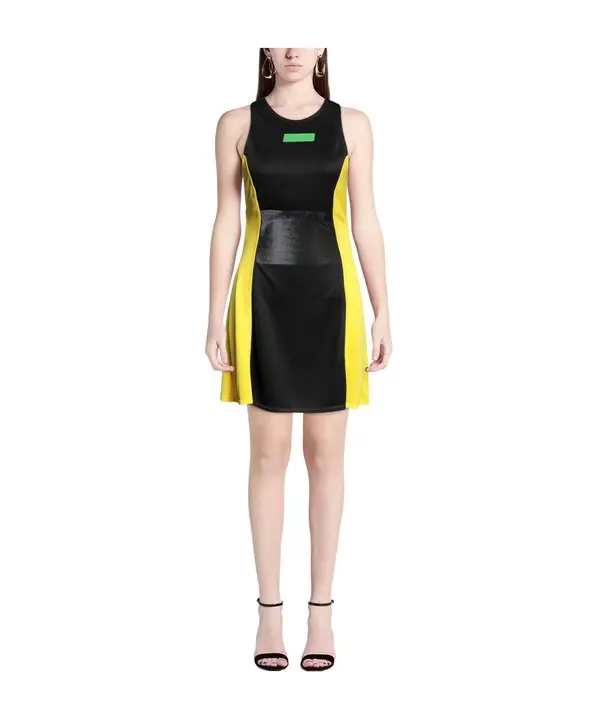 GANNI Sleeveless Two-tone Dress