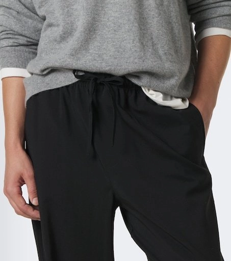 FRAME Drawstring Wool Casual Trousers