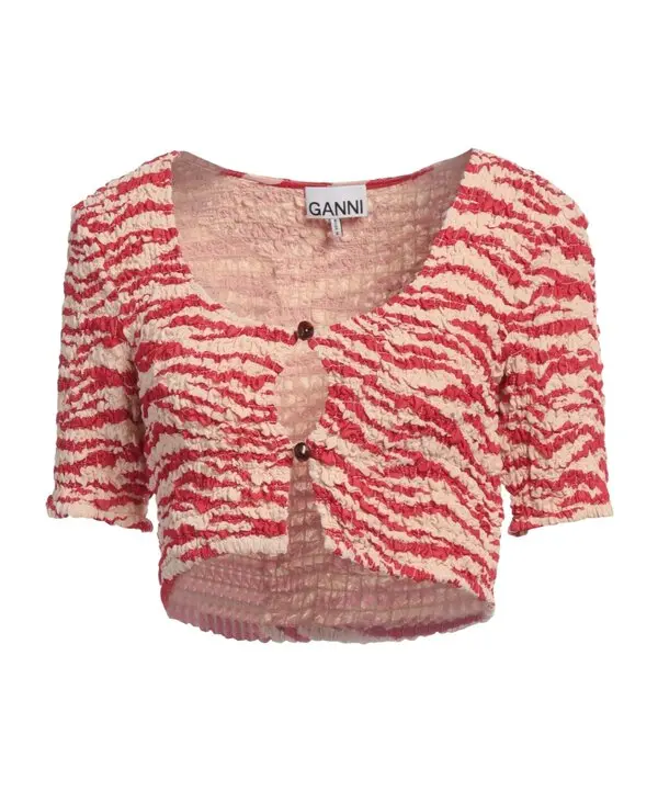 GANNI Two-tone Cropped Top