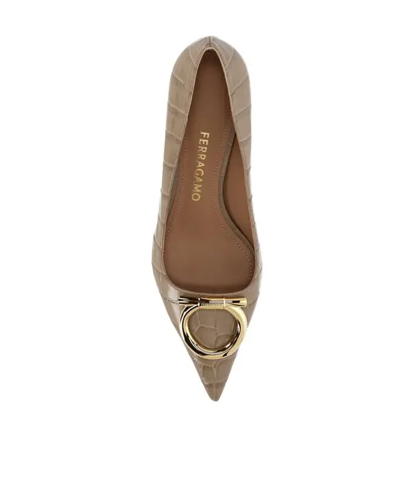 FERRAGAMO Crocodile-print High Heels