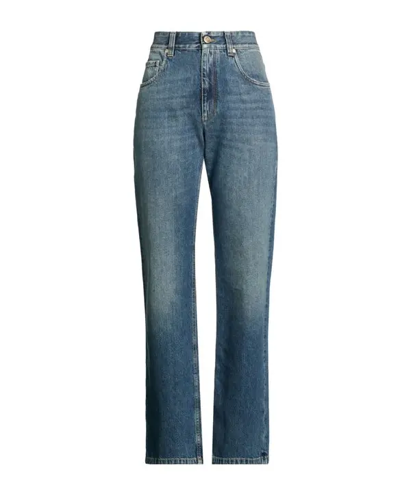 Brunello Cucinelli Plain Colour Denim Trousers