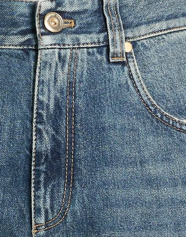 Brunello Cucinelli Plain Colour Denim Trousers