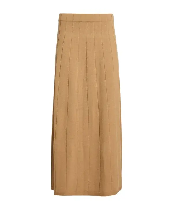 Max Mara Solid-color Wool A-line Skirt