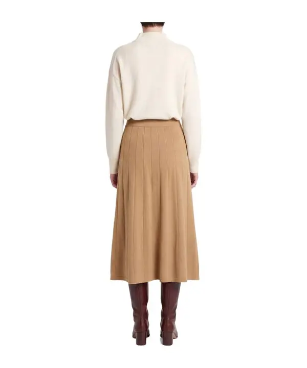 Max Mara Solid-color Wool A-line Skirt