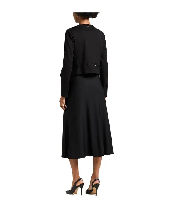 Brunello Cucinelli Solidcolor Wool Aline Skirt