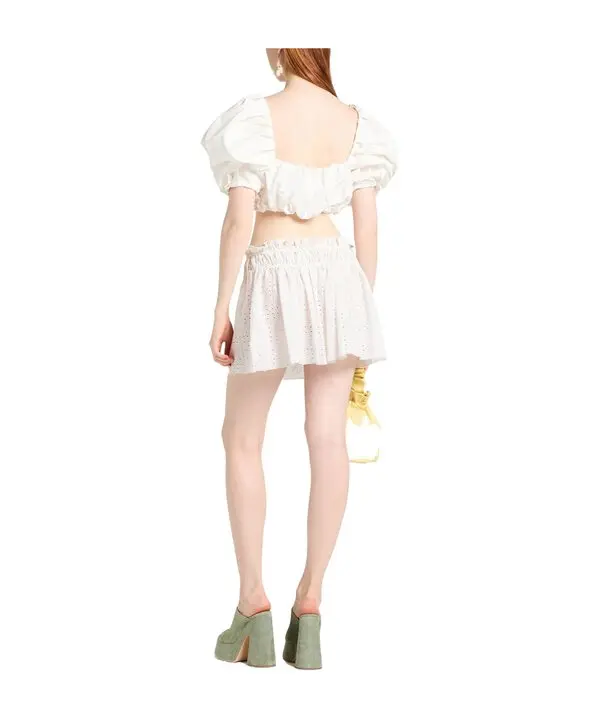 GANNI Solid-colored Cutout Umbrella Skirt