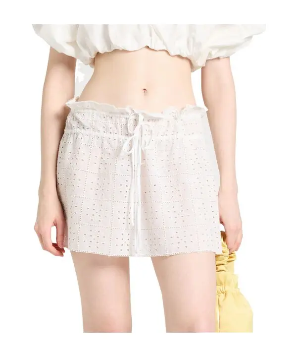 GANNI Solid-colored Cutout Umbrella Skirt