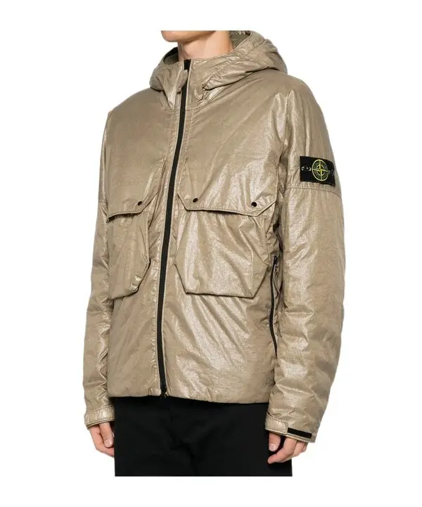 Stone Island Logo-patch Hooded Padded Jacket