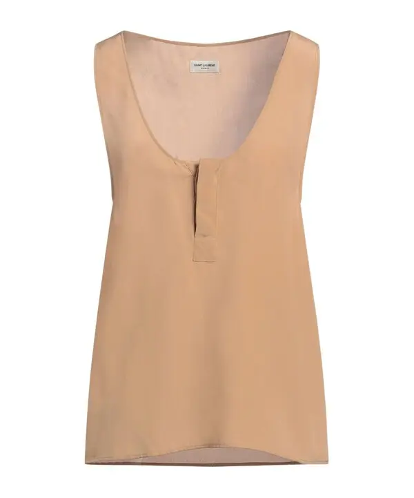 Saint Laurent Solid Color Sleeveless Top