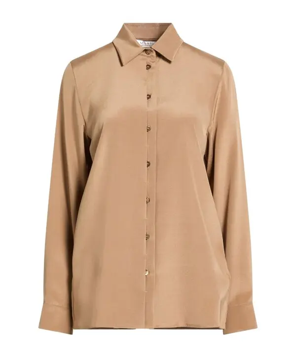 Max Mara Solid Colour Satin Stretchy Long Shirt - No