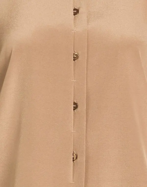 Max Mara Solid Colour Satin Stretchy Long Shirt - No