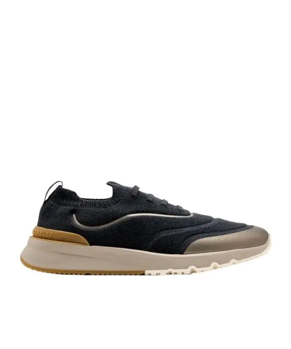 Brunello Cucinelli Knitted Slip-on Sneakers - Black
