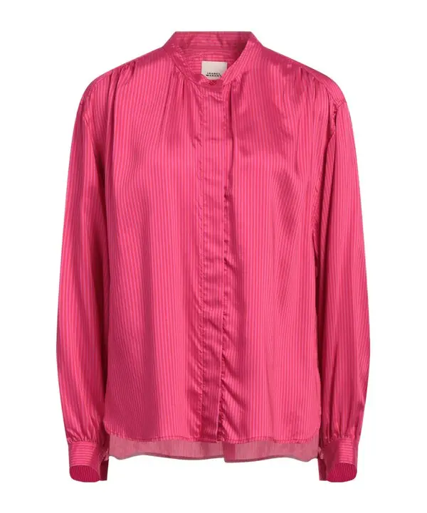 Isabel Marant Étoile Striped Satin Longsleeve Shirt - Red