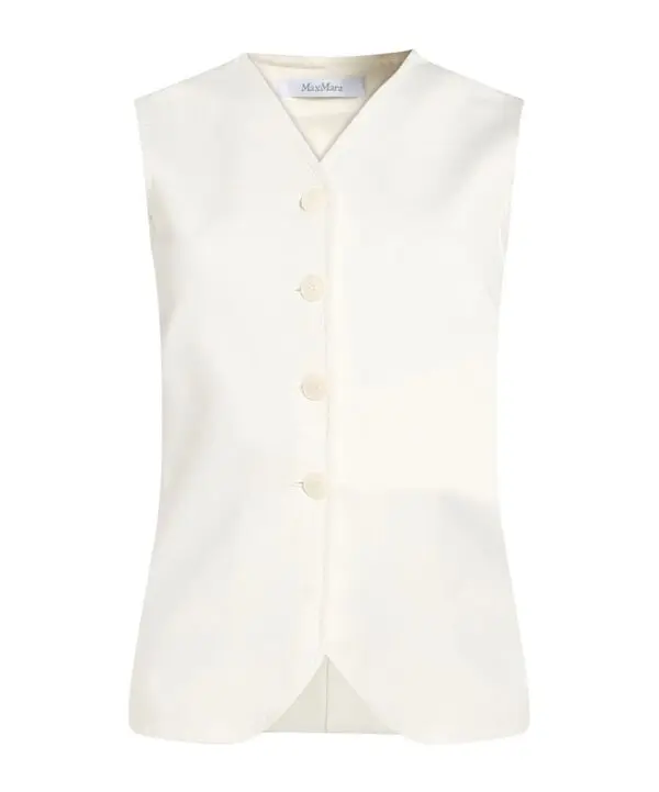 Max Mara Plain Colour Waistcoats - White