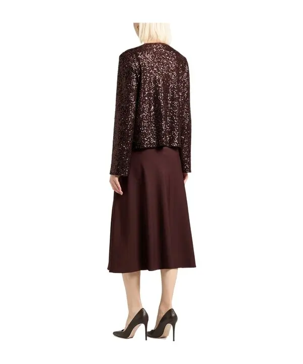 Brunello Cucinelli Solidcolor Wool Aline Skirt