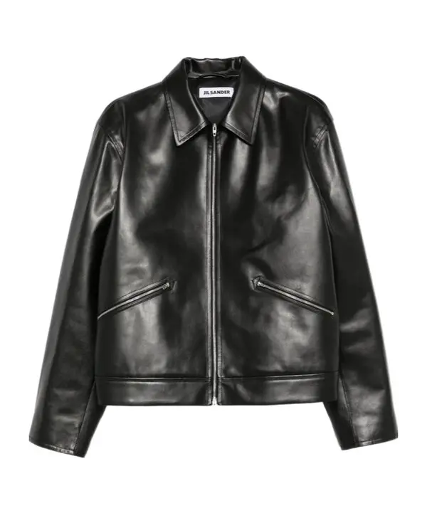 JIL SANDER Zip-up Leather Jacket