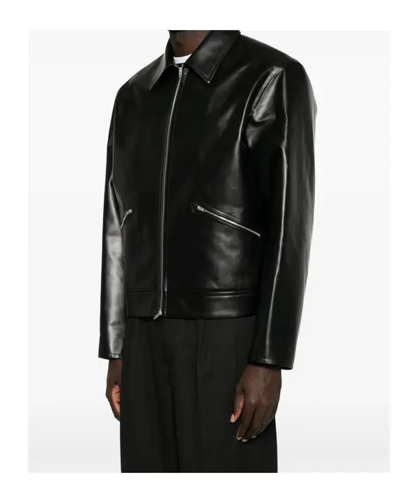 JIL SANDER Zip-up Leather Jacket