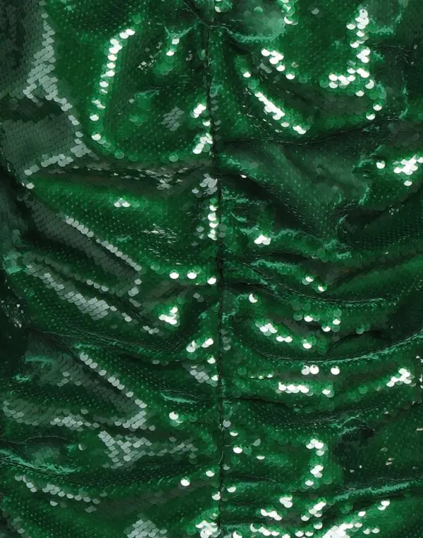 GANNI Short-sleeved Sequined Mesh Top