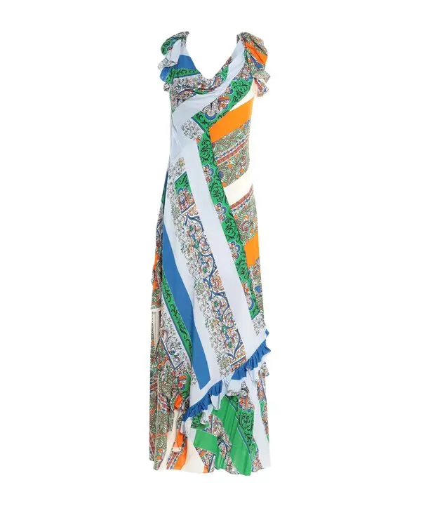 Tory Burch Printed Ruffled Dress
