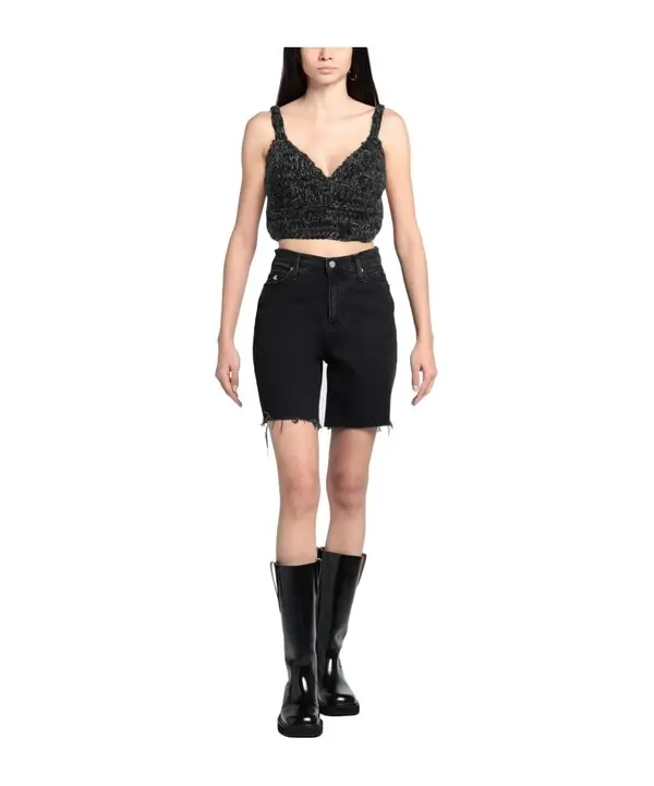 Dolce & Gabbana Multicolored Sleeveless Knit Crop Top