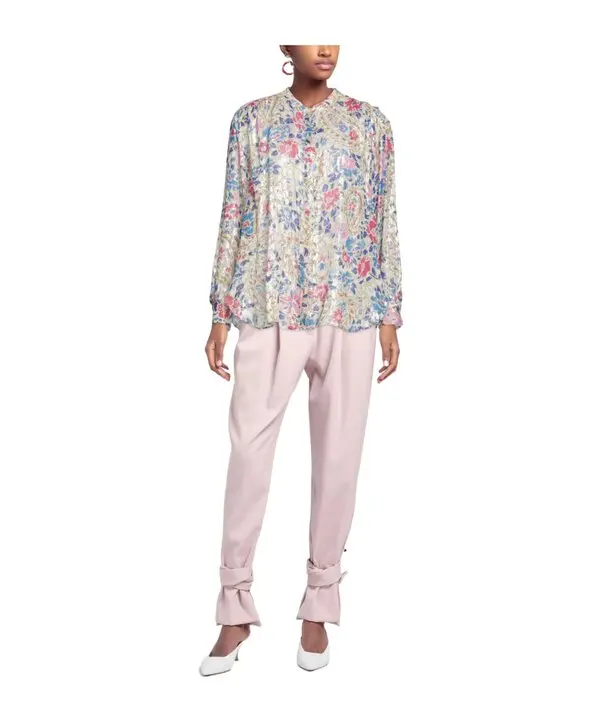 Isabel Marant Étoile Floral-print Jacquard Long Sleeve Shirt - Off-white