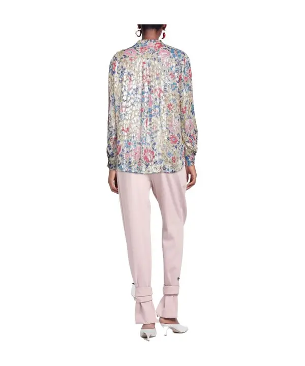 Isabel Marant Étoile Floral-print Jacquard Long Sleeve Shirt - Off-white