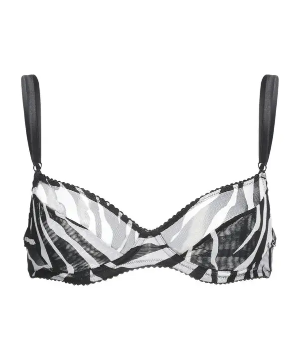 Dolce & Gabbana Zebra-print Lightweight Bra - Black