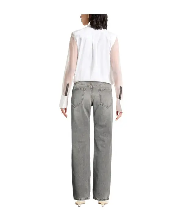 Brunello Cucinelli Plain Colour Denim Trousers