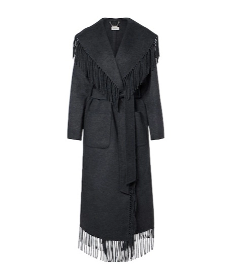 Simkhai Carrie Fringed Wrap Coat