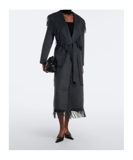 Simkhai Carrie Fringed Wrap Coat