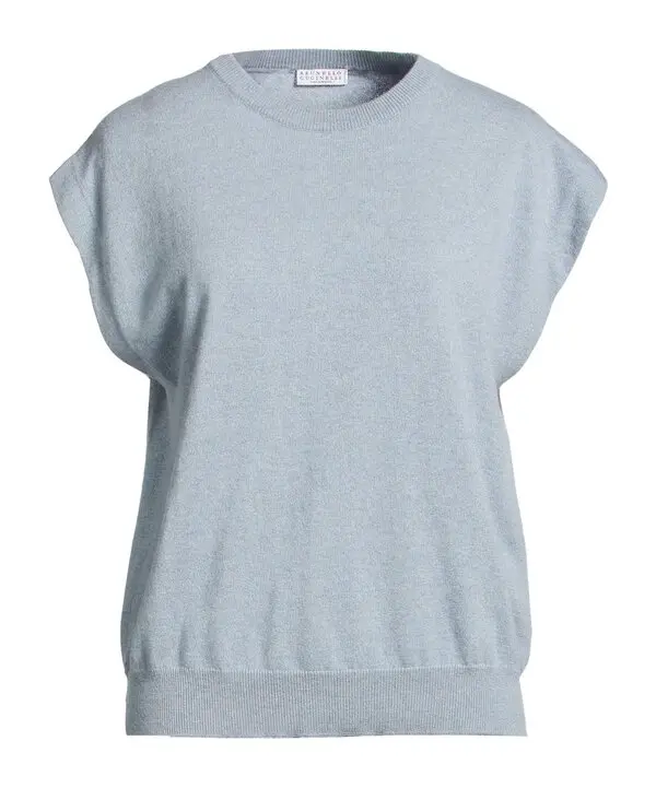 Brunello Cucinelli Minimalist Solidcolor Shortsleeve Knit Sweater