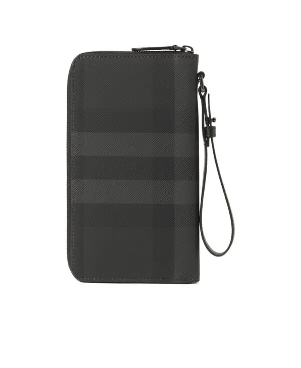 Burberry Checked Zip-up Wallet