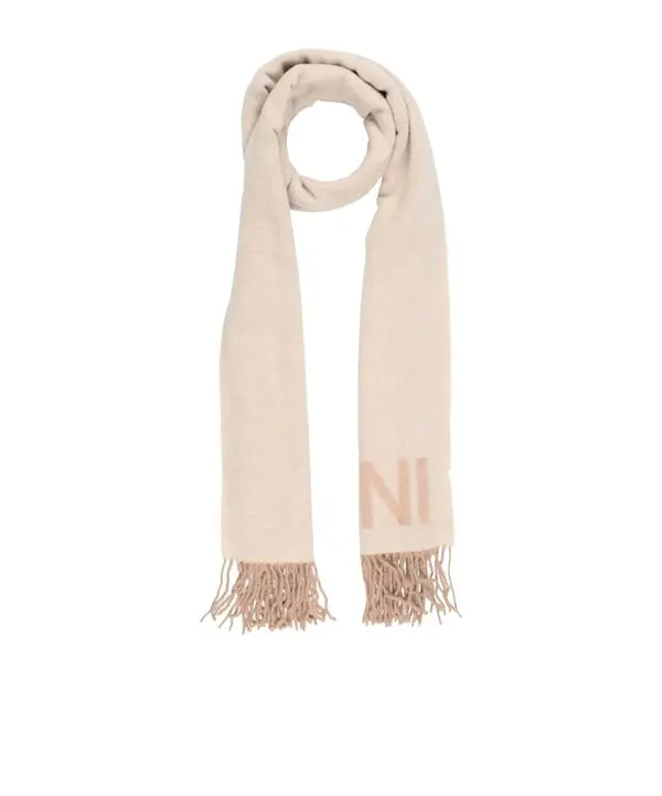 GANNI Solid-colored Wool Scarf