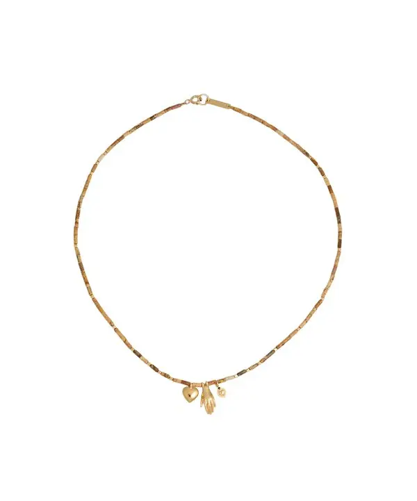 Isabel Marant Étoile Beaded Charm Necklace - Beige