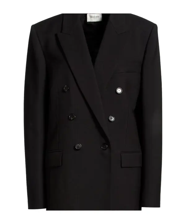 Saint Laurent Minimalist Doublebreasted Blazer - Black