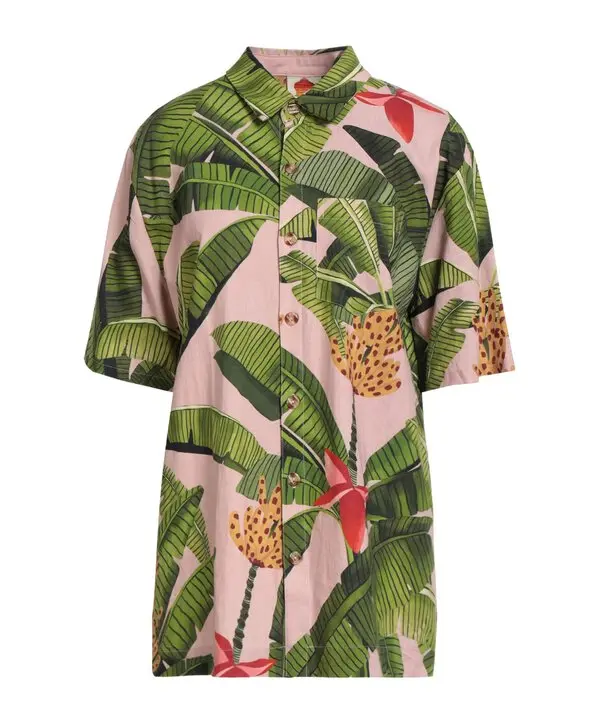 Farm Rio Linen Shirts - Green